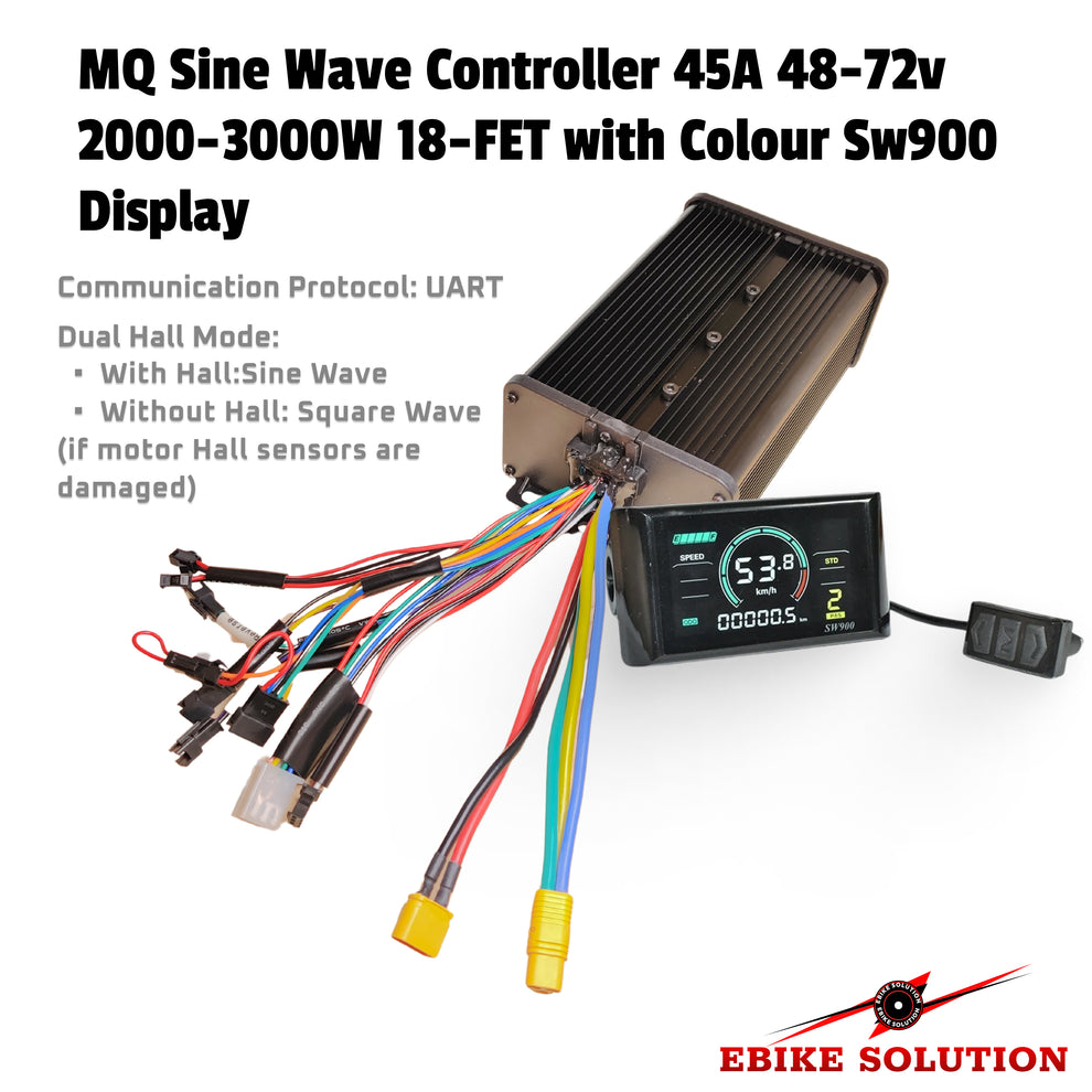 48v-72v 45a MQ Ebike Controller Bundle Color SW900 LCD 2500w-3000w Con ...