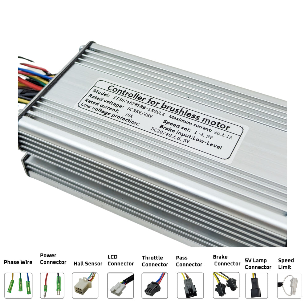36V/48V 500W Brushless DC Square Wave Controller Ebike Electric Bicycle ...