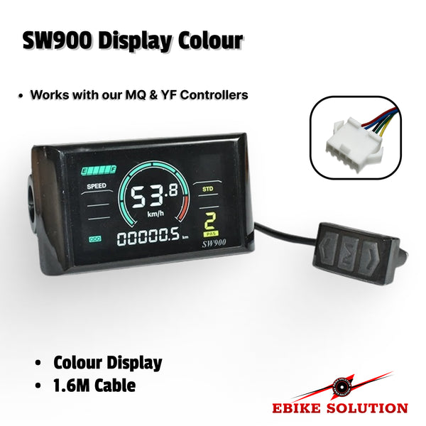 Ebike Colour SW900 LCD Display Control Electric Bicycle Speed Meter 36 ...