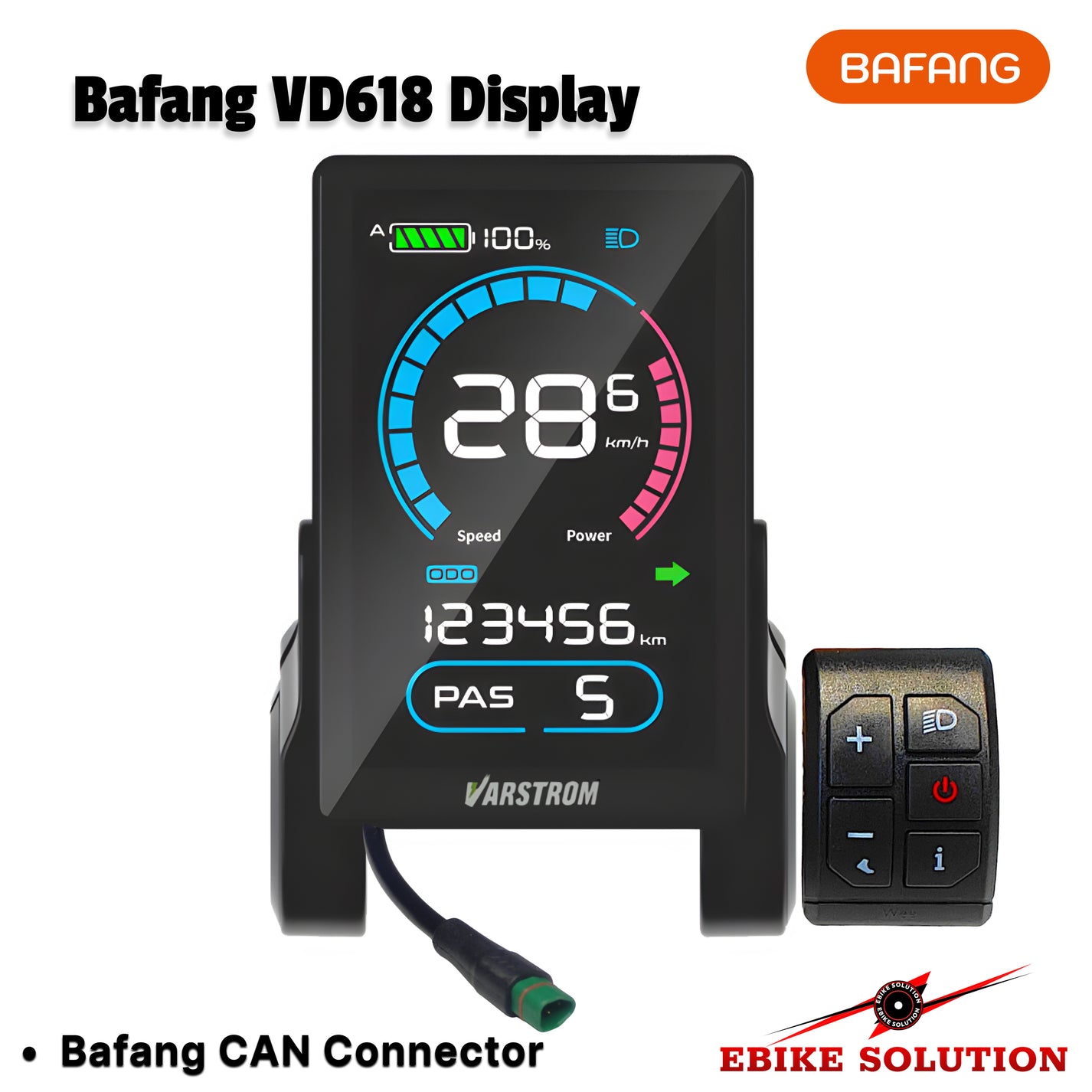 VD618 Display for BAFANG Kit Mid Dirve Kit (Triangle Connector) CAN Sy ...