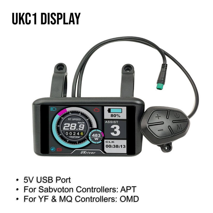 Ebike UKC1 Color Display APT OMD Protocol Sabvoton YF Controllers ...