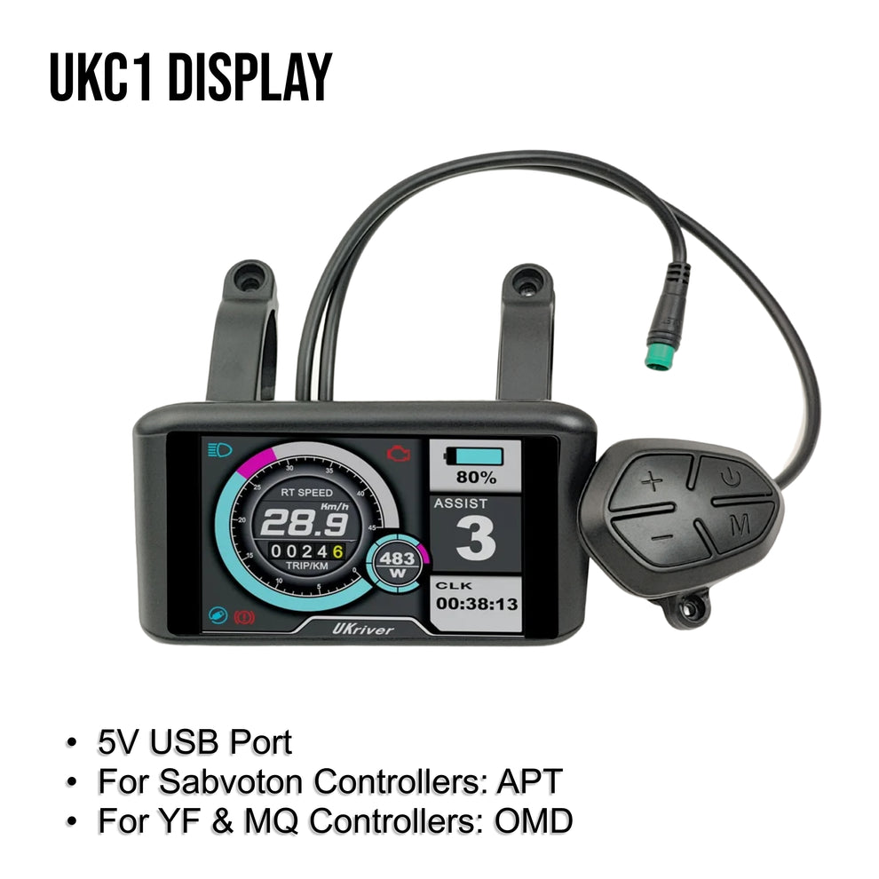 Ebike UKC1 Color Display APT OMD Protocol Sabvoton YF Controllers ...