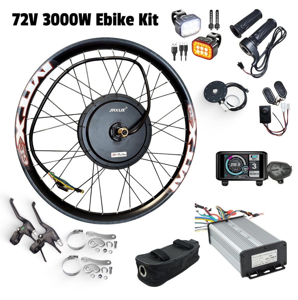 3000w MXUS 3K Turbo Ebike Rear Hub Motor Wheel 80A Controller UKC1 MTX ...